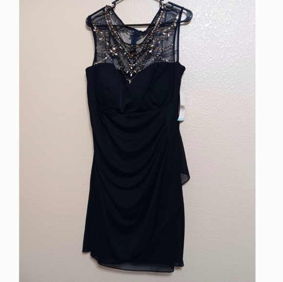 Patra | Dresses | Patra Navy Blue Beaded Dress New | Poshmark